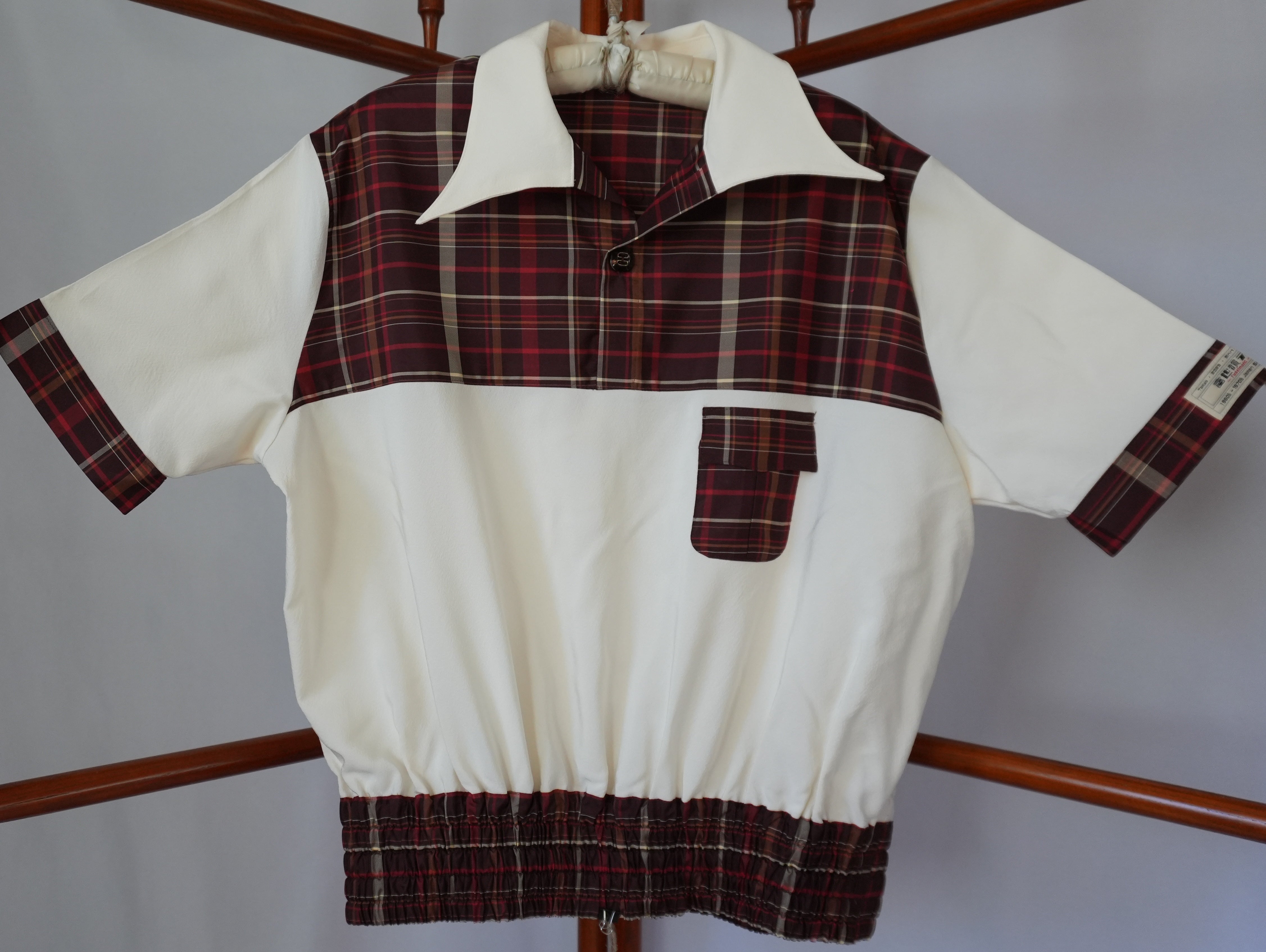 L Size Brown X Dark Red Silk Shirt (No. 50/200) – Fuseinatti